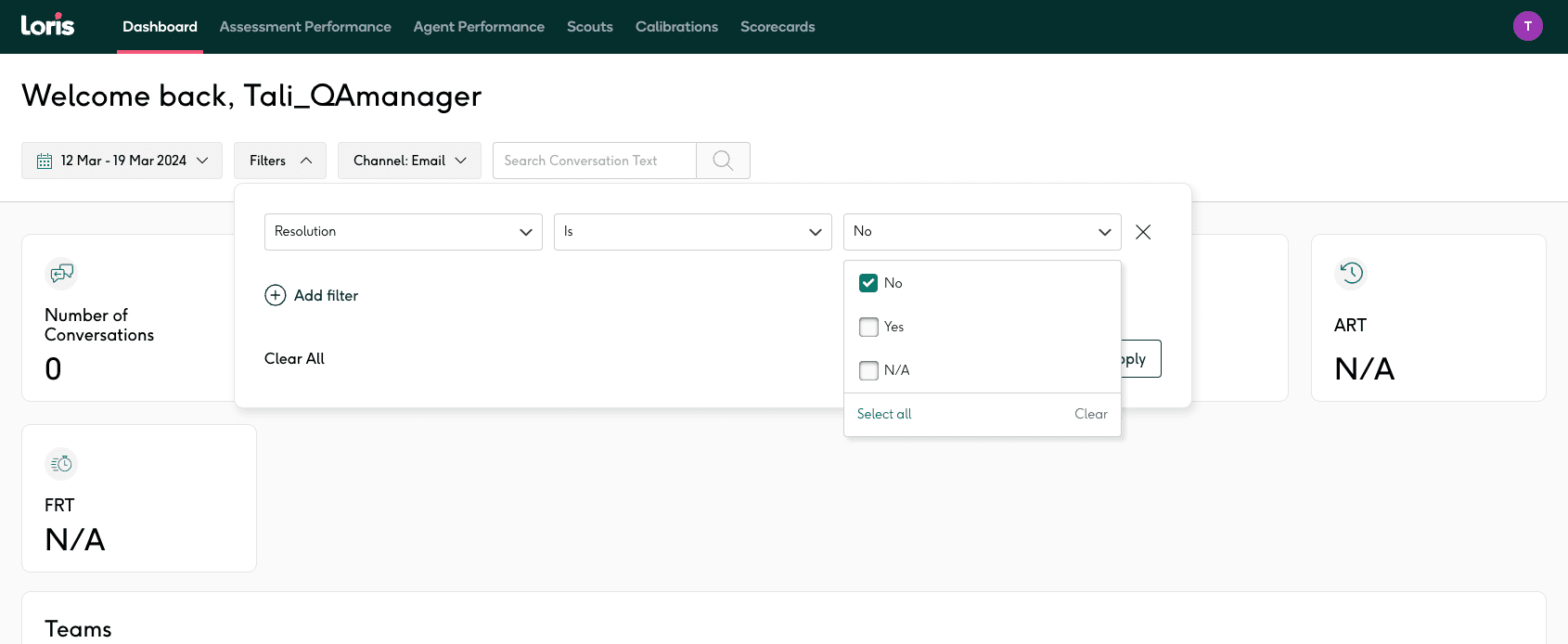 Finding unresolved conversations in your Customer Service